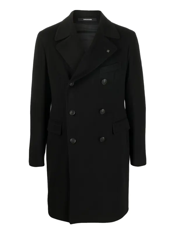 Tagliatore Double-breasted Virgin Wool-cashmere Coat - Black