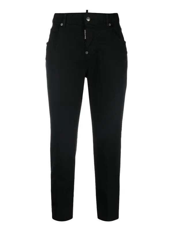 Dsquared2 Mid-rise Cropped Jeans - Black