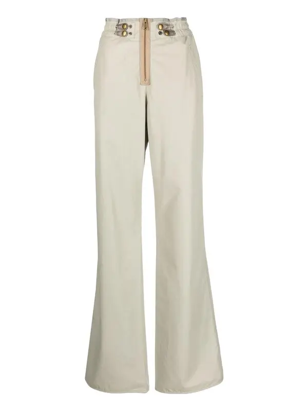 DIESEL® High-waisted Flared Trousers - Grey