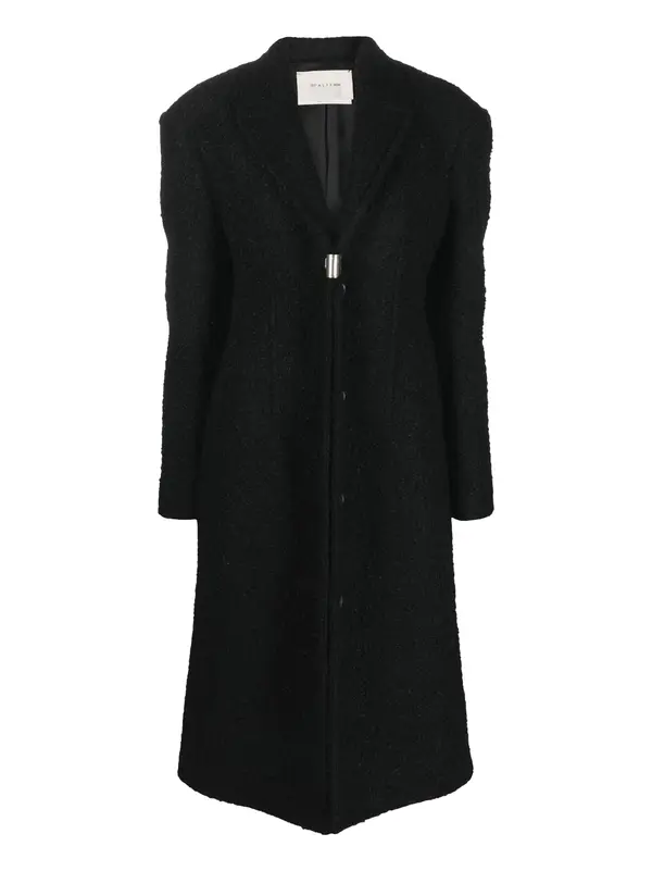 1017 Alyx 9sm Bouclé Coat With Hardware Detail - Black