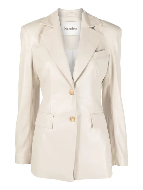 Nanushka Hathi Single-breasted Blazer - Neutrals