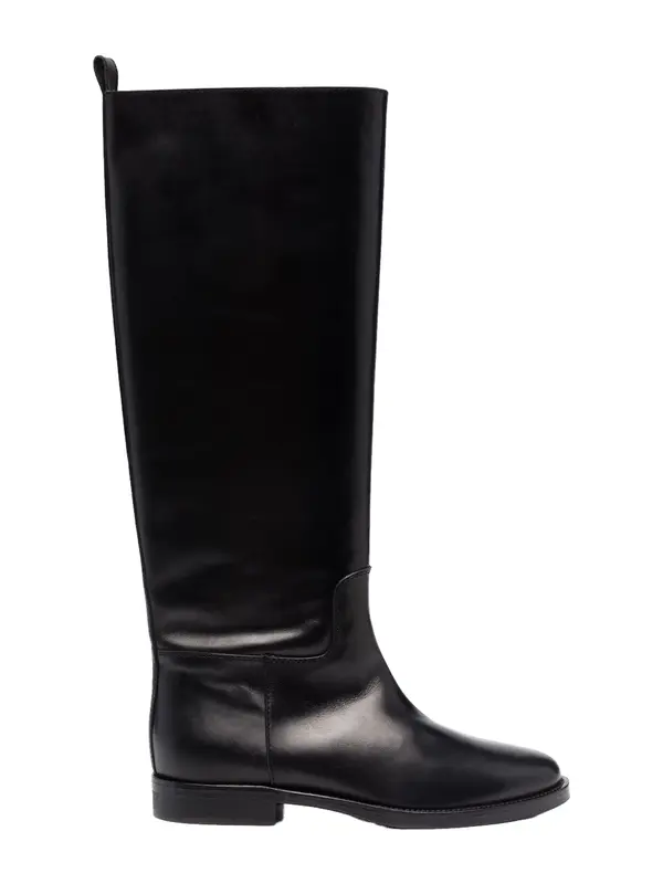 VIA ROMA 15 Round-toe Knee-high Boots - Black
