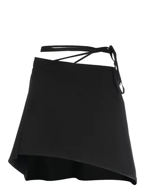 Attico Tied-waist Mini Skirt - Black