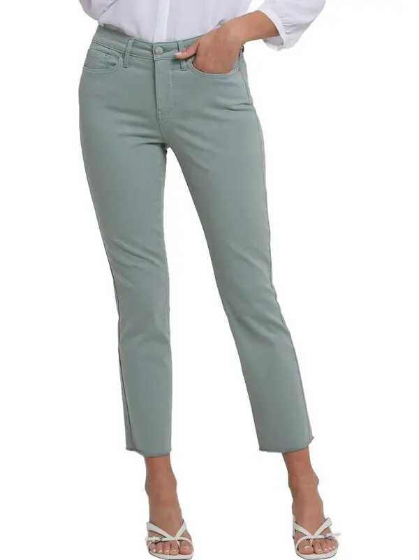 NYDJ Sheri Frayed Hem Slim Jeans - Mistletoe