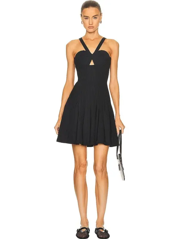 Alaïa Spiral Skate Dress - Noir