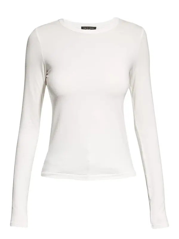 Rag & Bone Luca Slim Long-sleeve Tee - White