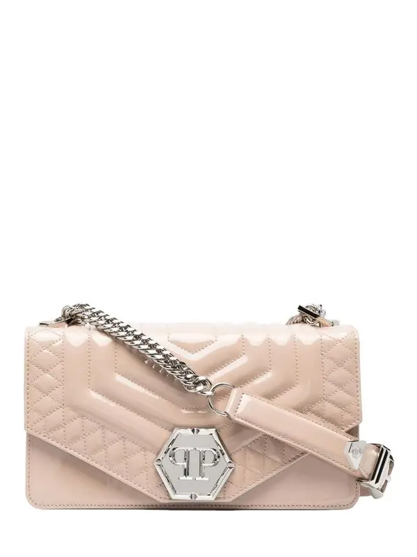 Philipp Plein Medium Hexagon Shoulder Bag - Neutrals