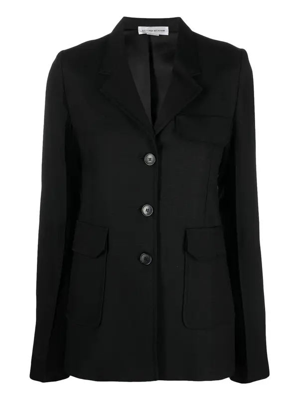 Victoria Beckham Single-breasted Tailored Blazer - Black