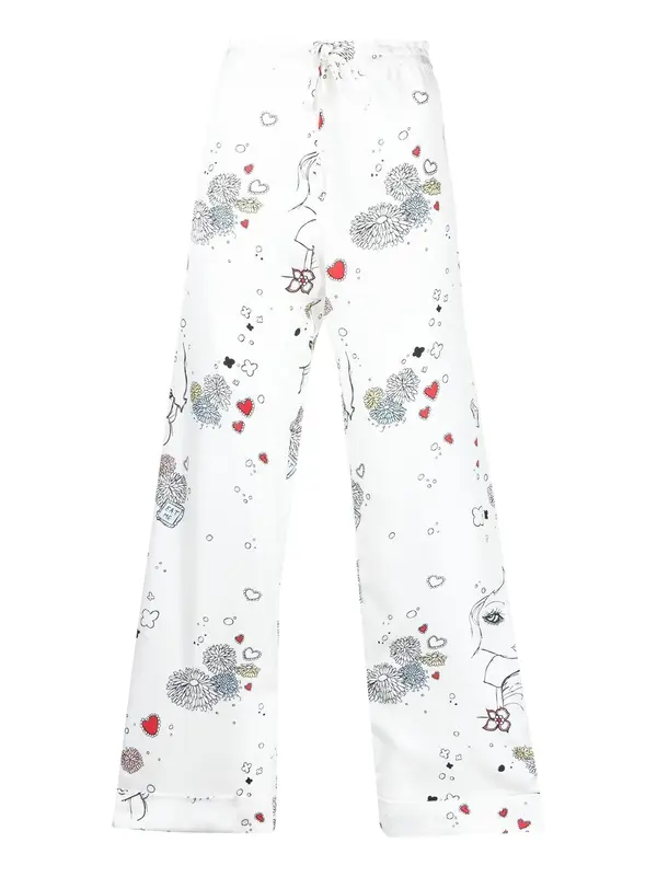 MACGRAW Loose-fit Trousers - White