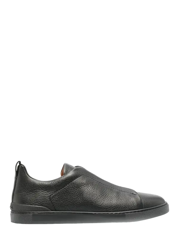 Zegna Triple Stitch Low-top Sneakers - Black