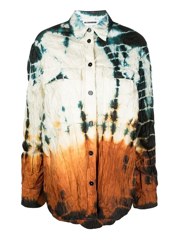 JIL SANDER Padded Tie-dye Shirt - Neutrals