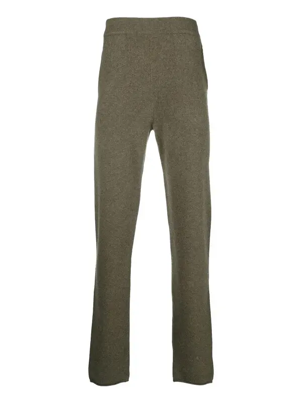 EXTREME CASHMERE X Fine-knit Straight-leg Trousers - Green
