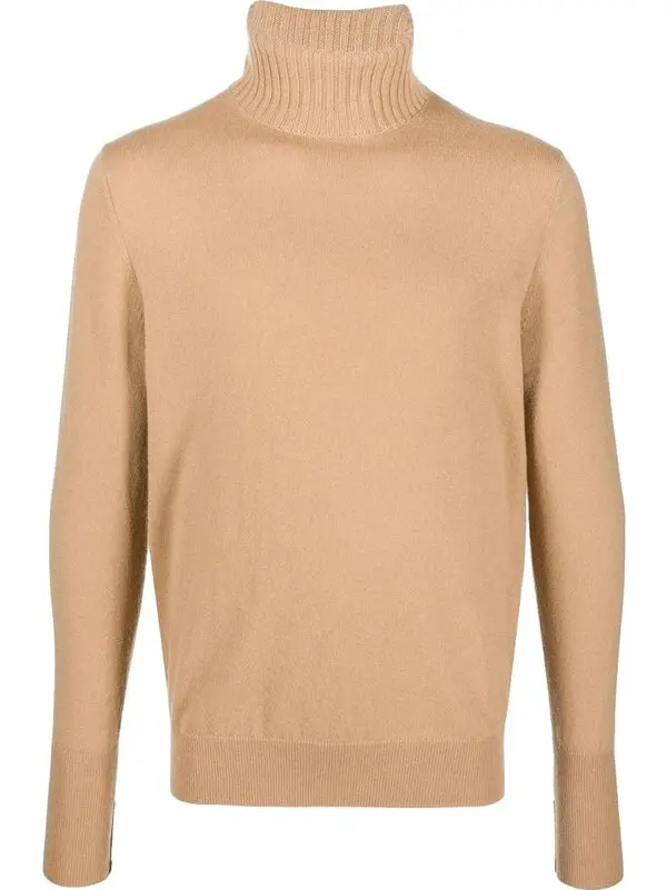BALLANTYNE Roll-neck Fine Knit Jumper - Neutrals