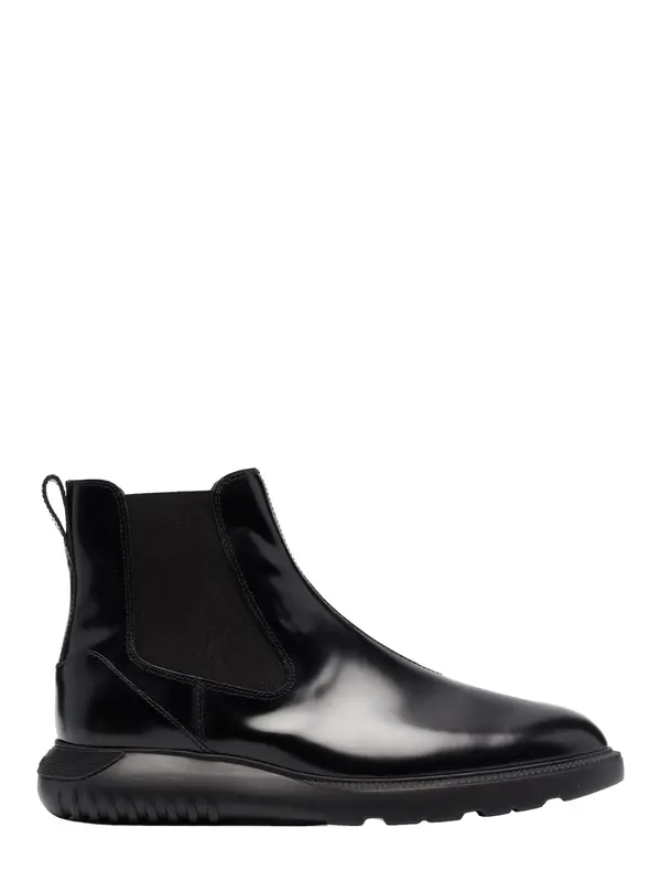 Hogan H600 Leather Chelsea Boots - Black