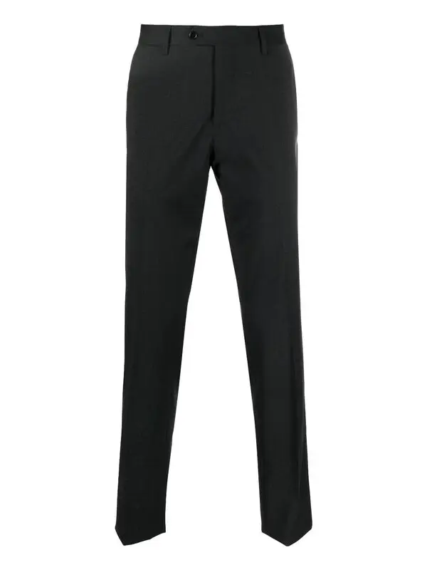 LARDINI Tailored Stretch-wool Trousers - Grey