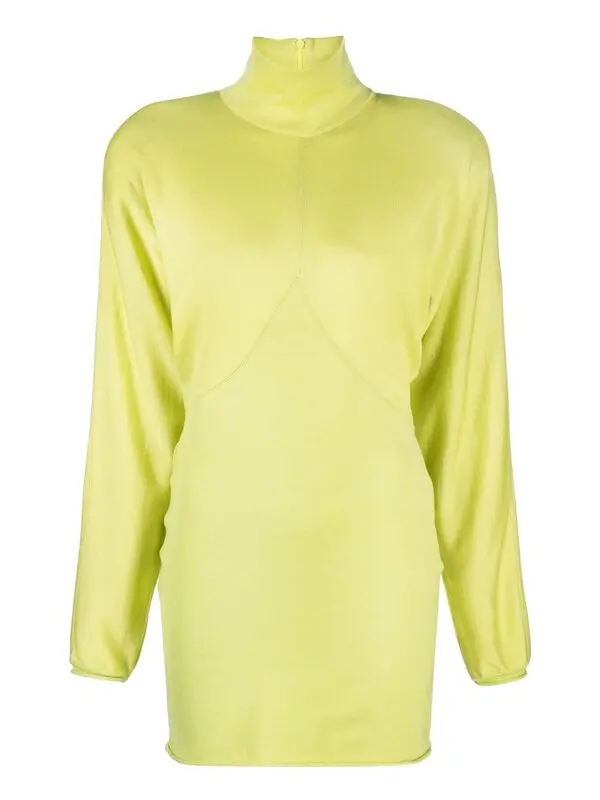 Philosophy Di Lorenzo Serafini Draped-sleeve Knitted Dress - Green