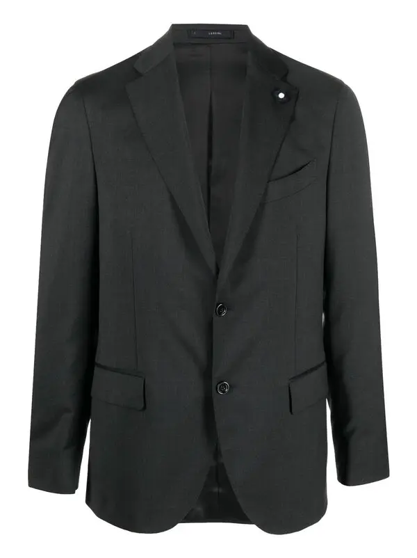 LARDINI Single-breasted Blazer - Grey