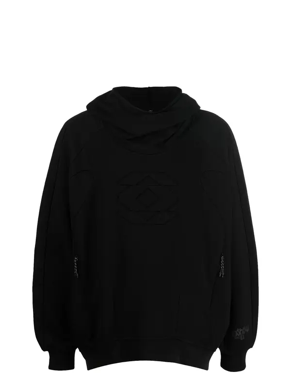 Alexander McQueen Embossed-detail Loose-fit Hoodie - Black