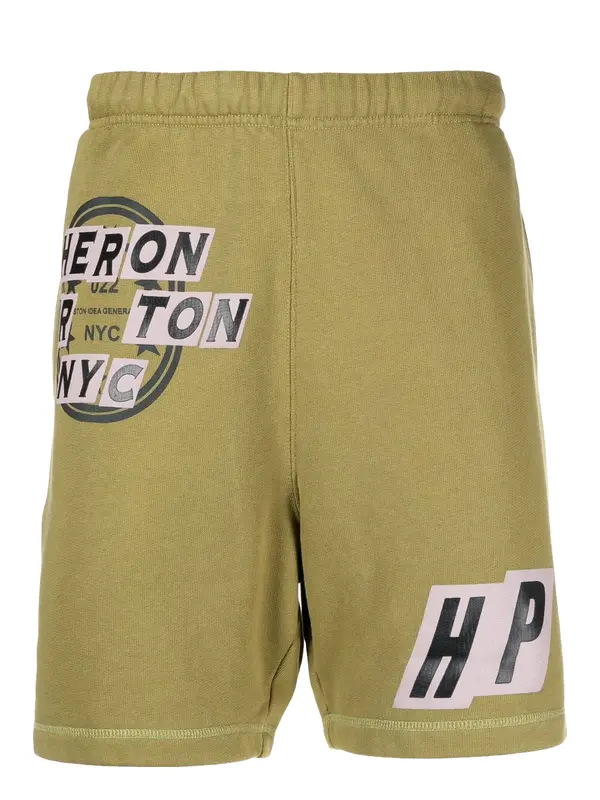 Heron Preston Logo-print Track Shorts - Green