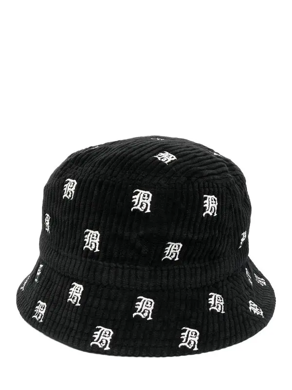 R13 Embroidered Logo Bucket Hat - Black