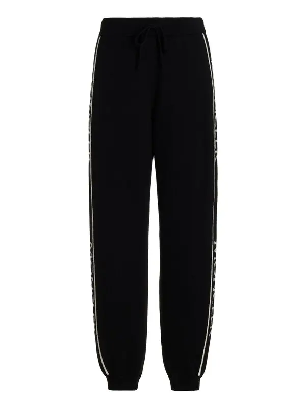 Moncler Logo-trimmed Wool Sweatpants - Black