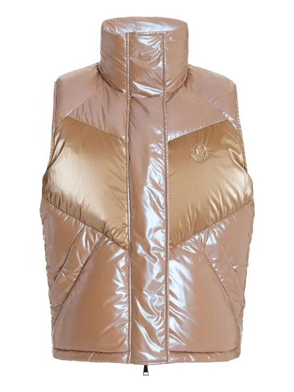 Moncler Faucille Iridescent Down Vest - Metallic