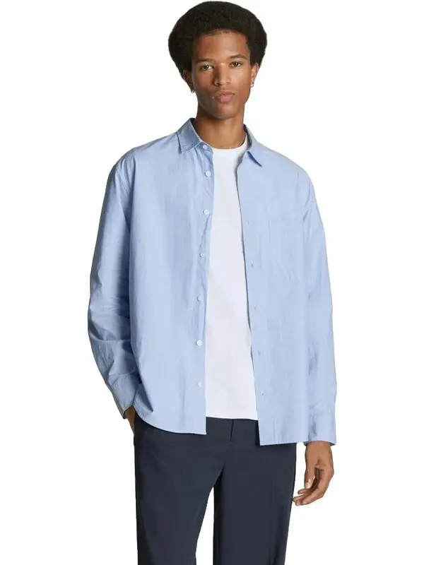 Everlane Relaxed Poplin Shirt - Light Blue