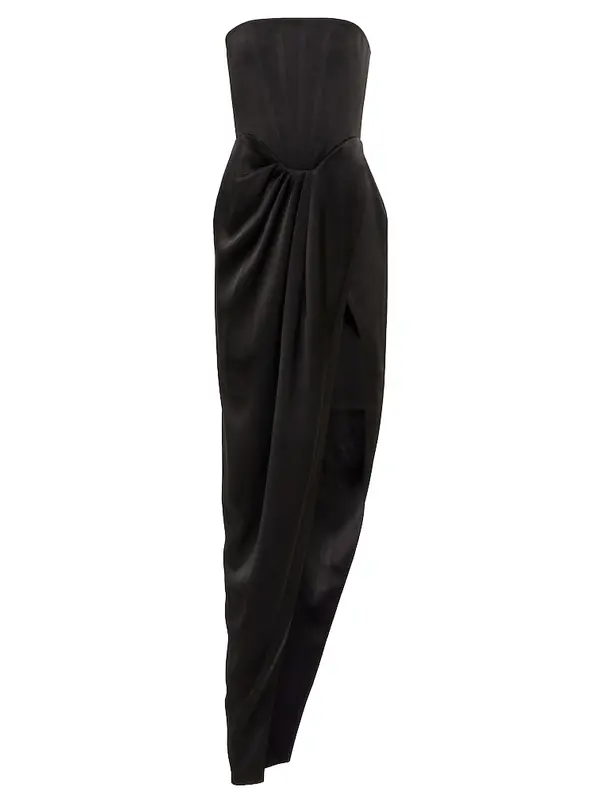 Alex Perry Ledger Strapless Gown - Black