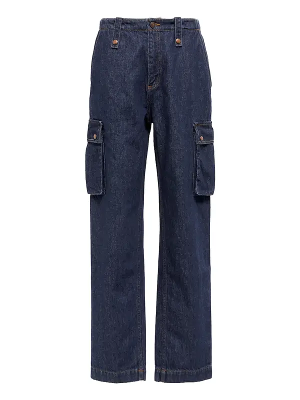 Magda Butrym Mid-rise Straight Jeans - Blue