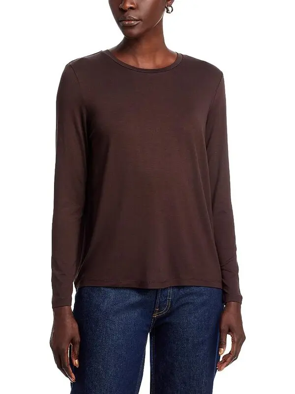 Majestic Filatures Pleat Back Tee - Coffee