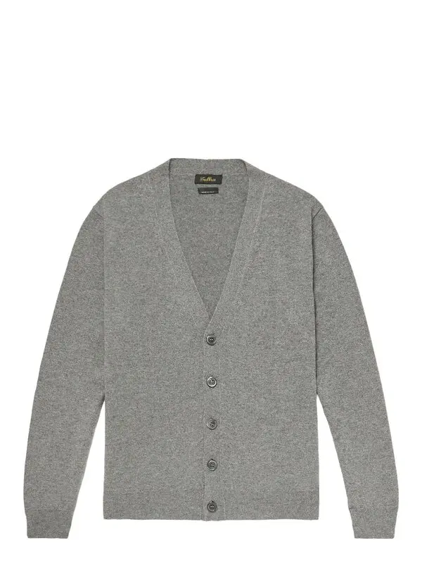 SULKA Cashmere Button-down Cardigan - Gray