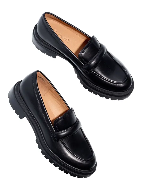 Madewell Leather Lug Sole Loafer - True Black