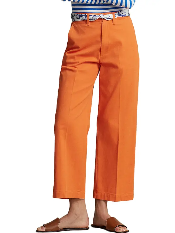 Ralph Lauren Chino Wide-leg Pant - College Orange