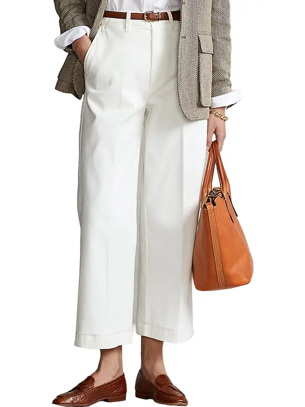 Ralph Lauren Chino Wide-leg Pant - Warm White