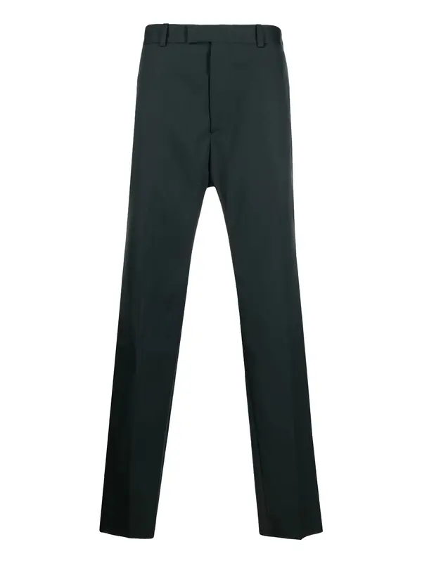 OAMC Straight-leg Trousers With Contrast Stitching - Green
