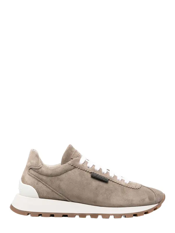Brunello Cucinelli Bead-detailing Low-top Sneakers - Neutrals