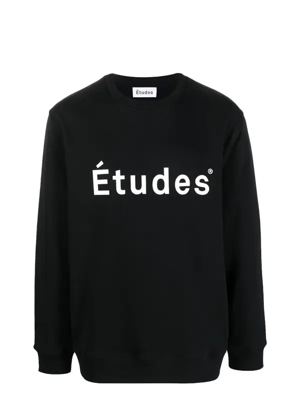 ÉTUDES STUDIO Logo-print Organic-cotton Sweatshirt - Black
