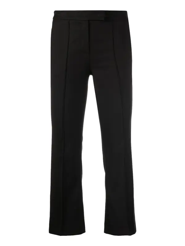 BLANCA VITA Portula Pintuck-detail Cropped Trousers - Black