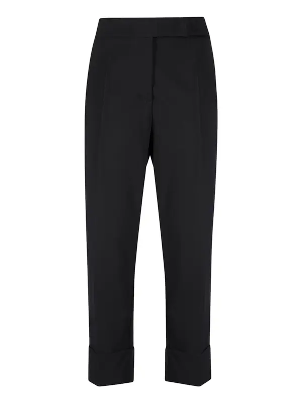 BLANCA VITA Pressed-crease Tailored Trousers - Black