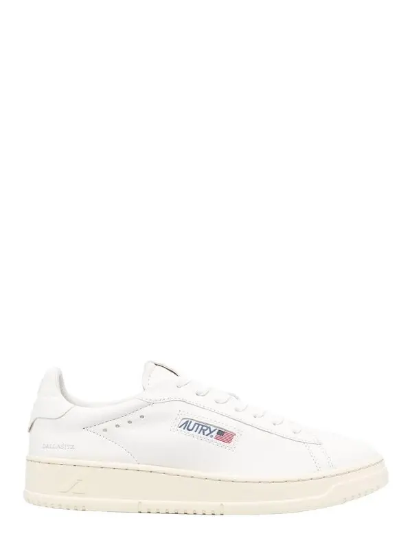 AUTRY Logo Patch Lace-up Sneakers - White