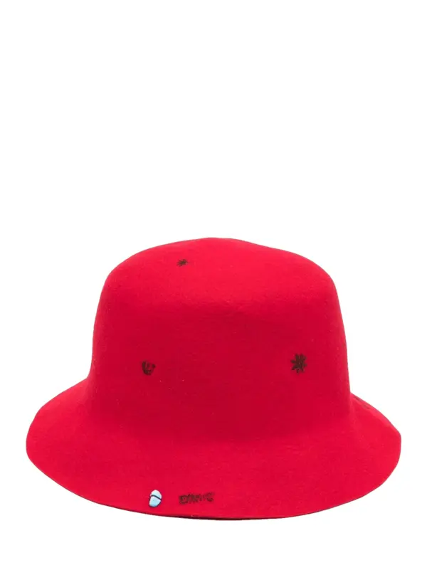 SUPERDUPER Freya Narrow Bucket Hat - Red