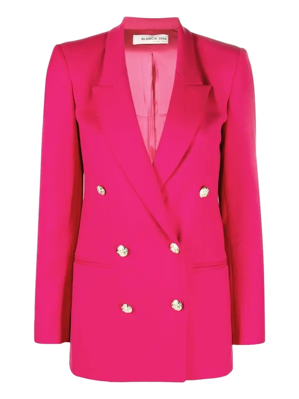 BLANCA VITA Sophilia Double-breasted Blazer - Pink