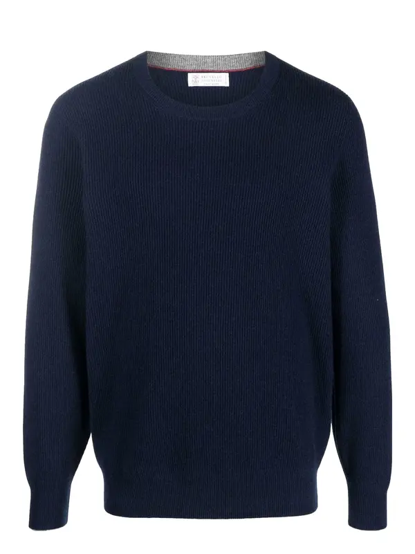 Brunello Cucinelli Round-neck Cashmere Jumper - Blue