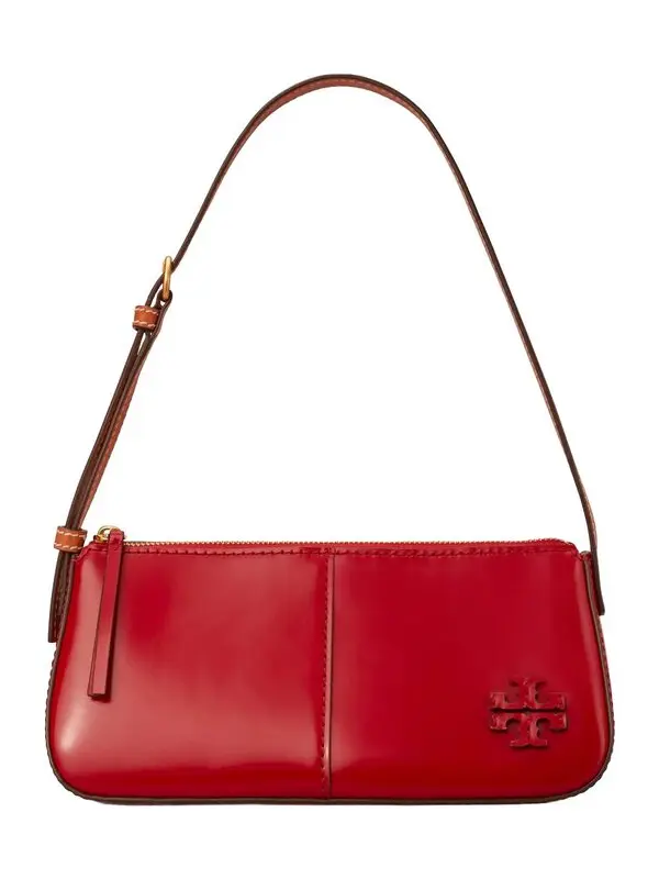 Tory Burch Mcgraw Spazzolato Wedge Shoulder Bag - Tory Red