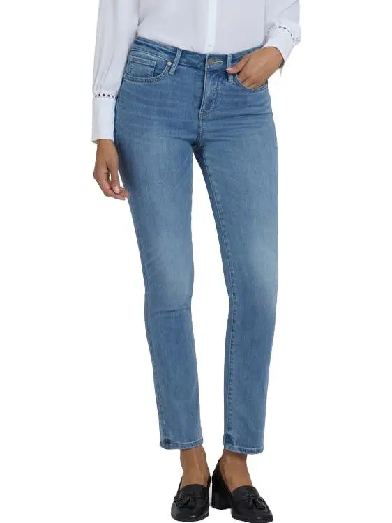 NYDJ Sheri Slim Straight Leg Jeans - Bastille Sea