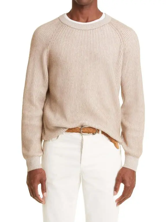 Brunello Cucinelli Vanise Rib Cashmere Sweater - Cc397-brown
