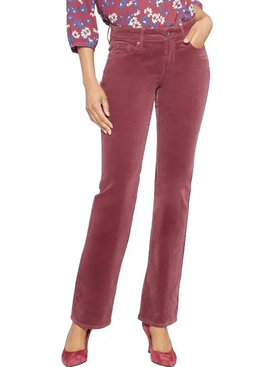 NYDJ Marilyn Straight Leg Corduroy Pants - Husk
