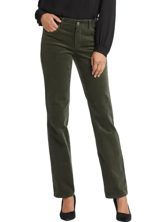 NYDJ Marilyn Straight Leg Corduroy Pants - Vine Leaf