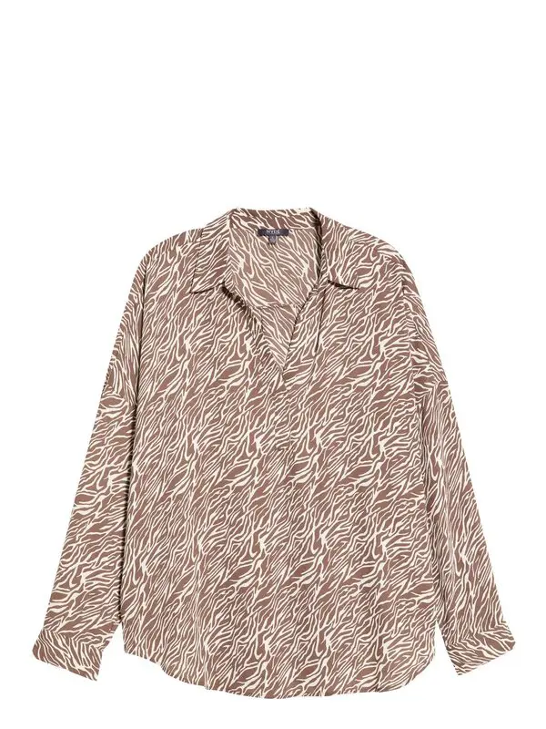 NYDJ Becky Recycled Polyester Georgette Blouse - Zebra Java
