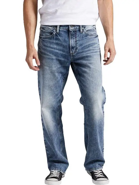 SILVER JEANS CO. Grayson Classic Fit Straight Leg Jeans - Indigo